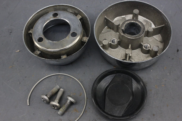 Rinker Boats Steering Wheel Center Hub Chrome Mount 3/4 Tapered Shaft ...