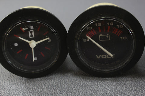 Boat Gauge Set Teleflex Outboard Gauges Bubble RPM Speedometer Voltage ...