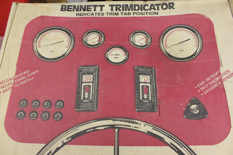 Bennett Trimdicator Kit Trim Tabs Gauge 1980's 12V Actuator Hydraulic ...