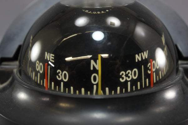 Vintage Aqua Meter Saturn Boat Compass Model 147 Lighted Dash Bracket ...