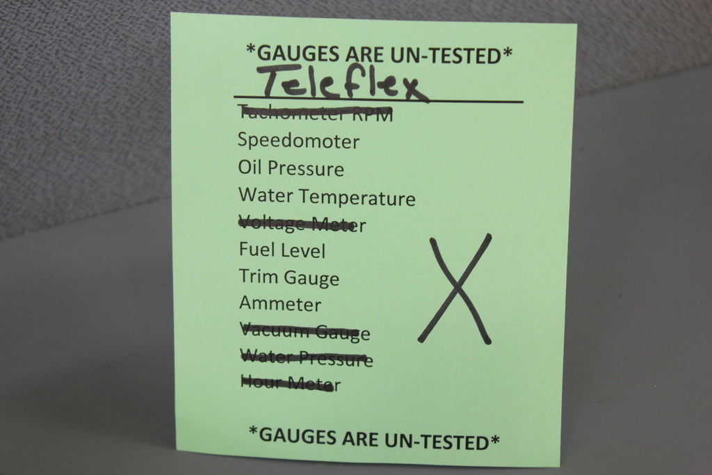 Boat Gauge Early Set Teleflex Gauges RPM Speedometer Ammeter Water Tem ...