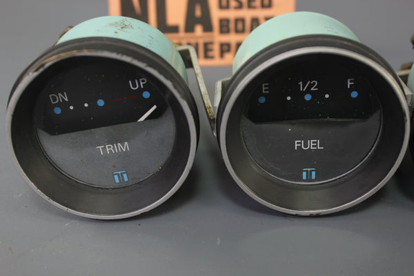 Boat Gauge Early Set Teleflex Gauges RPM Speedometer Ammeter Water Tem ...