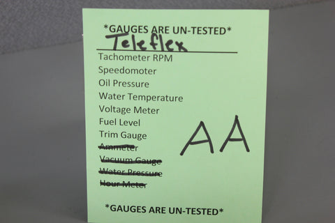 Larson Boat Gauge Set Teleflex Black Blank Face White Needle RPM Speed ...