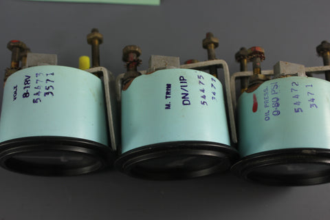 Larson Boat Gauge Set Teleflex Black Blank Face White Needle RPM Speed ...